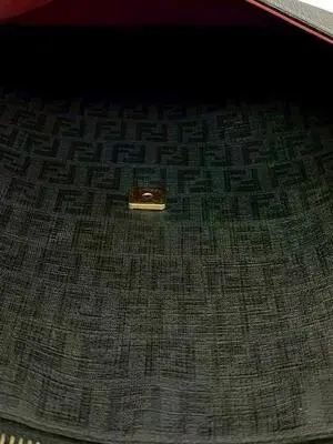 Fendi Zucchino Charm Zip Crossbody Bag