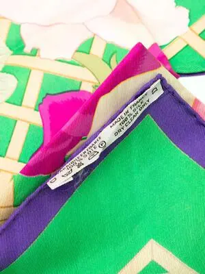 Hermès 20th Century Roseraie Silk Scarf 90 Scarves - Green