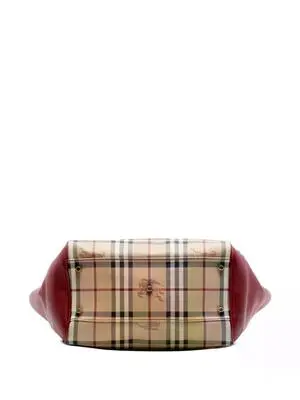 Burberry Haymarket Check Coated Canvas Canterbury Tote Bag - Red