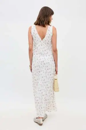 Rixo Sandrine Sienna Bud Ivory Dress