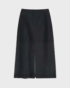 BY MALENE BIRGER Soft Organza Midi Skirt - Black