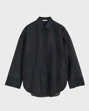 BY MALENE BIRGER Derris Soft Organza Shirt - Black