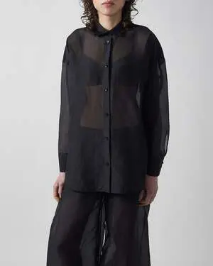 BY MALENE BIRGER Derris Soft Organza Shirt - Black