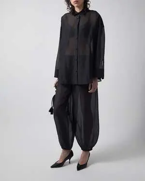 BY MALENE BIRGER Derris Soft Organza Shirt - Black