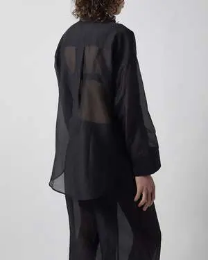 BY MALENE BIRGER Derris Soft Organza Shirt - Black