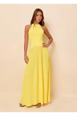 Solid & Striped Isola Ribbed Maxi Dress - Red