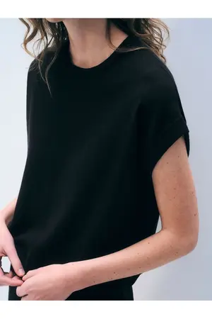 WHITE & WARREN Linen Blend T-shirt