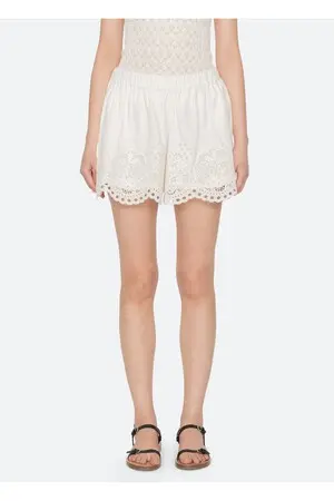 Sea Gardener Embroidered Shorts