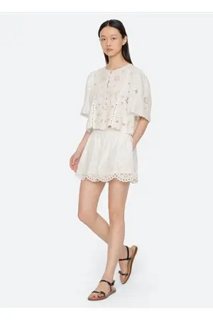 Sea Gardener Embroidered Shorts