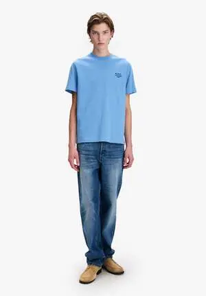 A.p.c. T-shirt With Rue Madame Logo Ilq - Light Blue