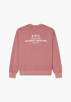 A.p.c. Cotton Sweatshirt With Back Print - Raspberry