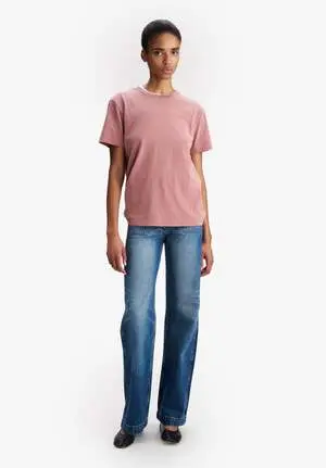 A.p.c. Organic Cotton Crew Neck T-shirt - Raspberry