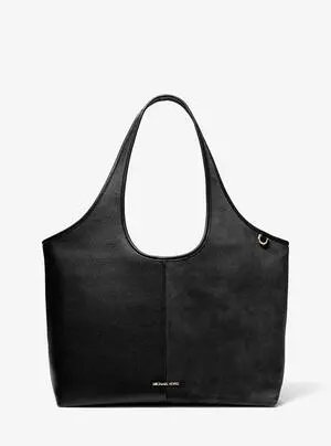 Michael Kors Henly Large Leather And Suede Tote Bag - Black
