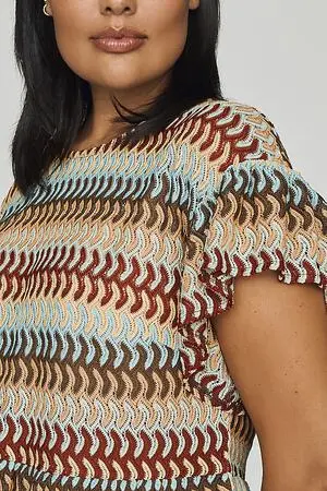 DOLAN LEFT COAST Crochet Peplum Top