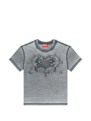 DIESEL® DIESEL Jersey Burnout Effect Rhinestone Embellishment Top Multicolor