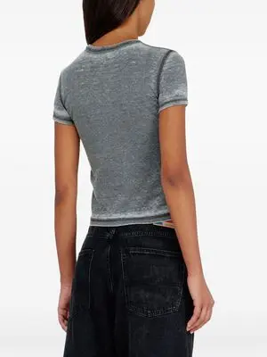 DIESEL® Grey Burnout Effect Embellished Top