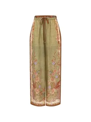 Zimmermann Indra Printed Silk Trousers - Multicolor