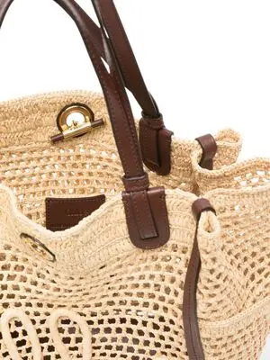 Chloé Iconic Raffia Tote Bag - Multicolor
