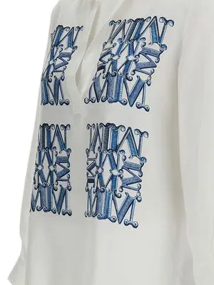 Max Mara Silk & Nylon Printed Shirt - Multicolor