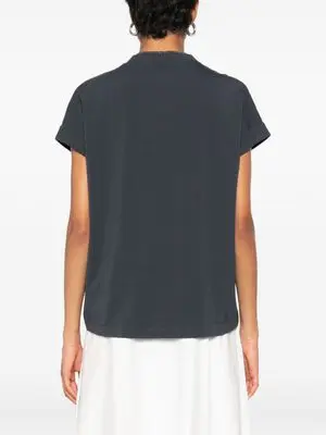 Brunello Cucinelli V-neck T-shirt With Monili Trim