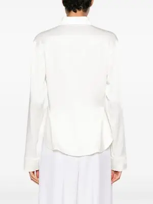 Stella McCartney Satin Peplum Hem Shirt - Multicolor