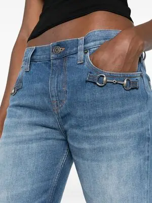 Gucci Horsebit Flared Leg Jeans - Multicolor