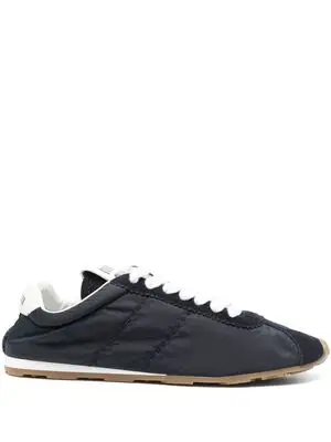 Miu Miu Plume Nylon And Leather Lace-up Sneakers - Multicolor