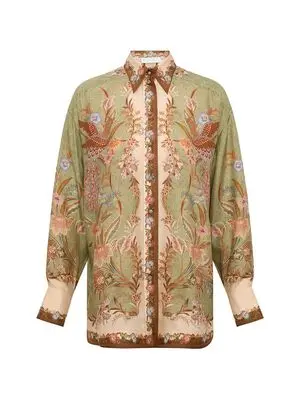 Zimmermann Indra Printed Silk Shirt - Multicolor
