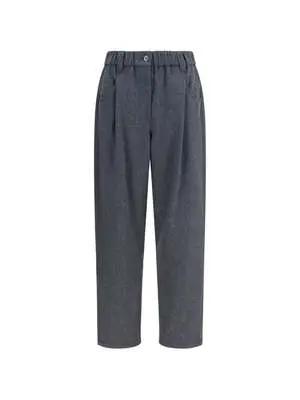 Brunello Cucinelli Wool Blend Trousers - Multicolor