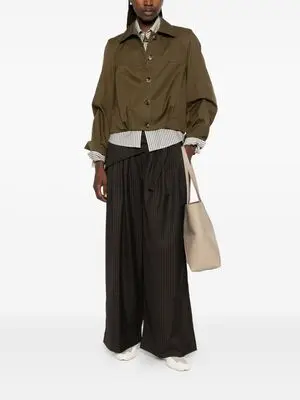 Loewe Cropped Cotton And Silk Blend Jacket - Multicolor