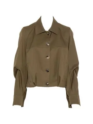Loewe Cropped Cotton And Silk Blend Jacket - Multicolor