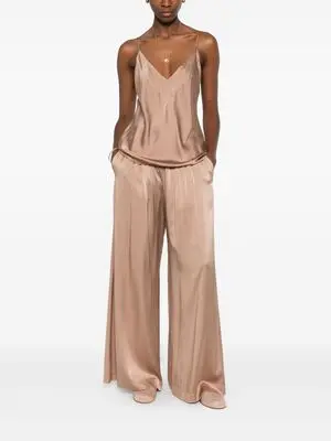 FORTE_FORTE Silk Satin Trousers - Multicolor