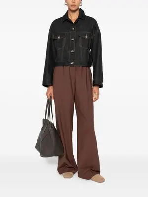 Brunello Cucinelli Denim Cotton Jacket With Contrast Stitching - Multicolor