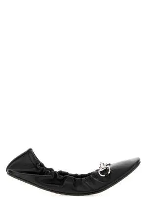 Gucci Prima Ballerinas In Calf Skin - Black