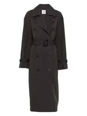 TOTEME Cotton Blend Double-Breasted Trench Coat Multicolor