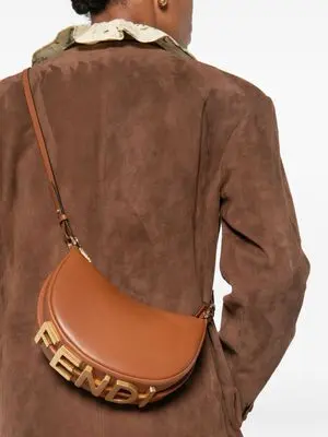 Fendi Baguette Mini Leather Handbag - Multicolor