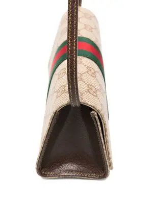 Gucci Gg Supreme Web Detail Mini Pouch - Multicolor