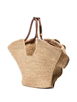 Zimmermann Raffia Tote With Gold-tone Hardware - Multicolor