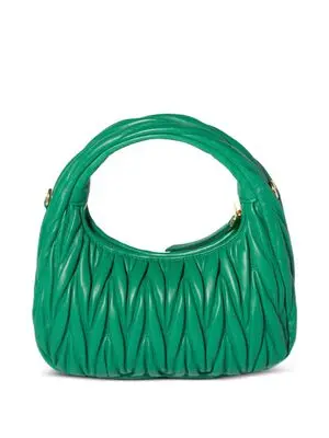Miu Miu Wander Small Matelassé Leather Hobo Bag - Multicolor