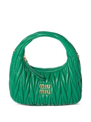 Miu Miu Wander Small Matelassé Leather Hobo Bag - Multicolor