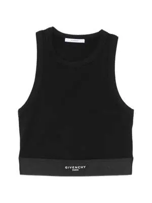 Givenchy Cropped Tank Top With Logo Waistband - Multicolor