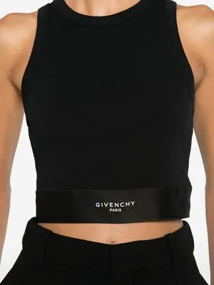 Givenchy Cropped Tank Top With Logo Waistband - Multicolor