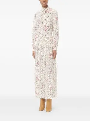 Valentino Garavani Silk Crepe De Chine Shirt With Polka Dot And Script Print - Multicolor