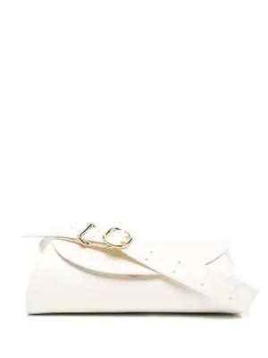 JIL SANDER Small Leather Shoulder Bag With Buckle Detail - Multicolor