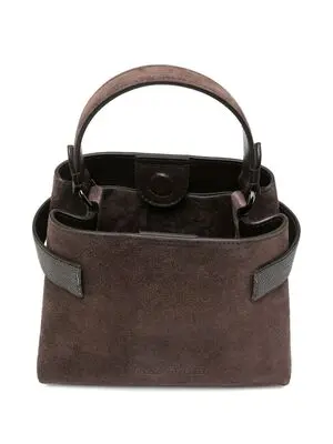 Brunello Cucinelli Leather Handbag With Monili Chain Embellishment - Multicolor