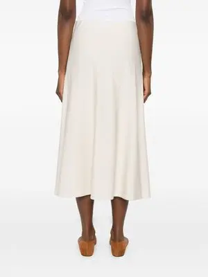 Brunello Cucinelli Wool Blend Midi Skirt - Multicolor