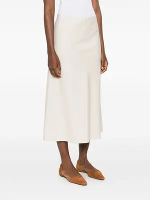 Brunello Cucinelli Wool Blend Midi Skirt - Multicolor