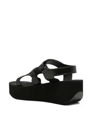 Celine Sunny Leather Platform Sandals