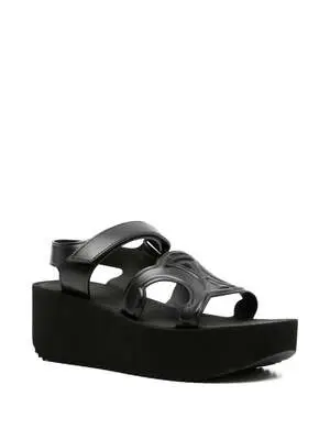 Celine Sunny Leather Platform Sandals