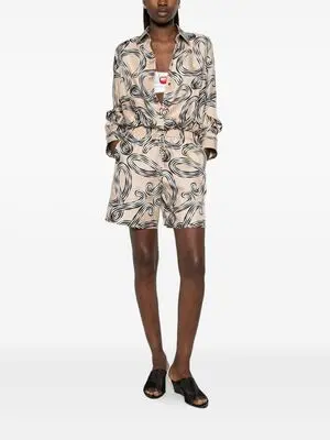 Loewe Printed Silk Shorts